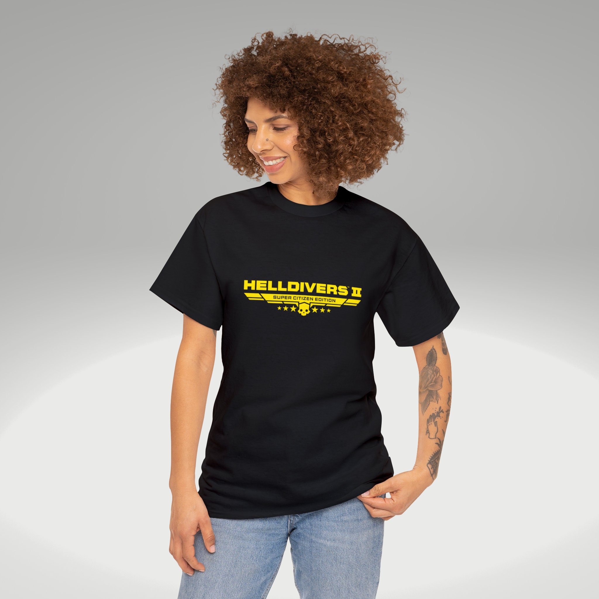 Helldivers 2 Tee, Heldivers 2 Logo Printed Short Sleeve Woman T-shirt ...