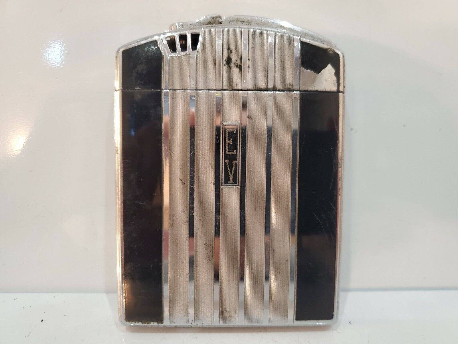 ANTIQUE Working Ronson TWENTYCASE Cigarette Case Lighter Enamel, Silver ...