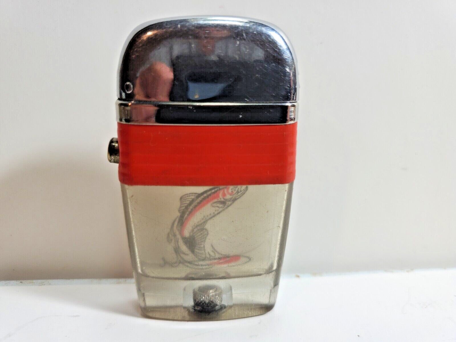 Vintage Working SCRIPTO Vu JUMPING TROUT Fish Red Band Lighter - Etsy