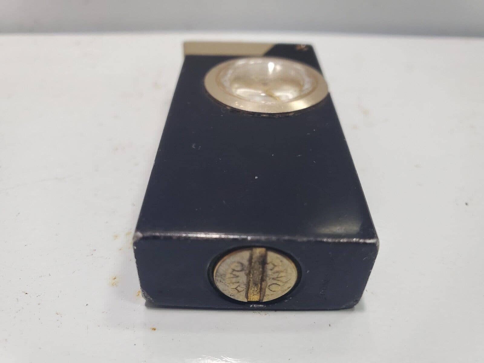 RIVO Lighter With Clock Swiss Made Vintage BLACK GOLD 5527/37 - Etsy