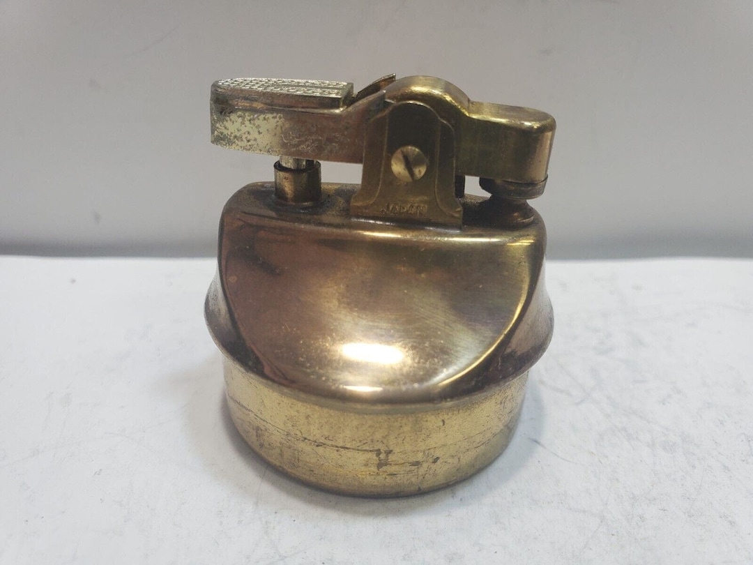 Vintage Working Brass Table Lighter INSERT Fits 1 1/2 Round Base 6646/ ...