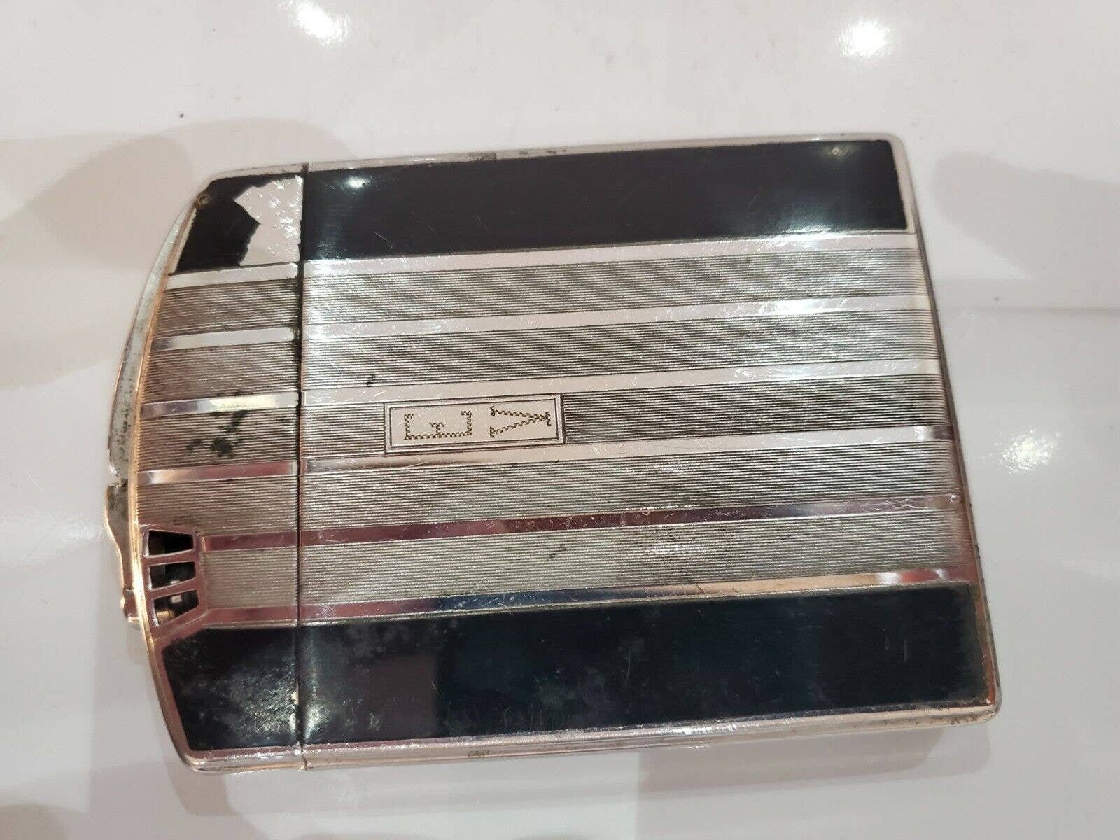 ANTIQUE Working Ronson TWENTYCASE Cigarette Case Lighter Enamel, Silver ...