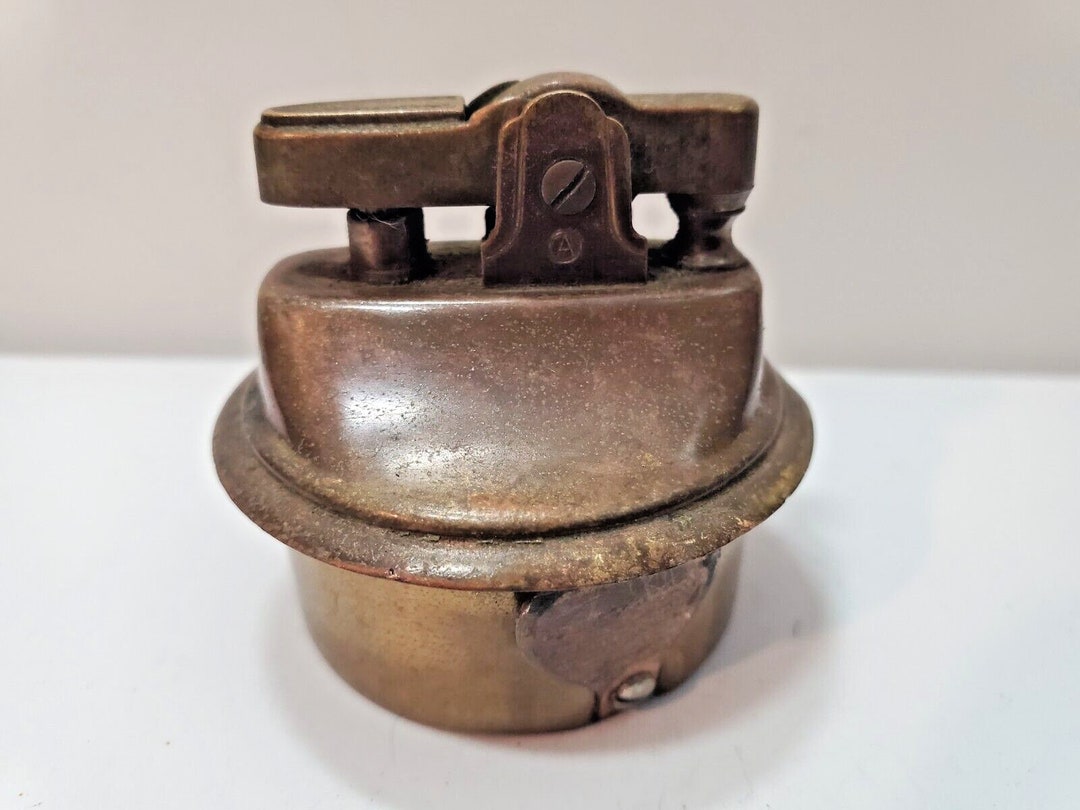 Vintage Working Brass Table Lighter INSERT Fits 1 1/2 Round Base 6134/ ...