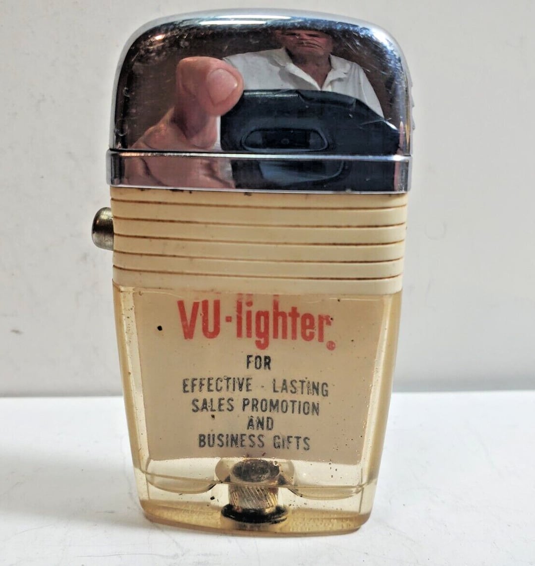 Vintage Working Rare Scripto Vu Lighter Salesman Sample Advertising ...