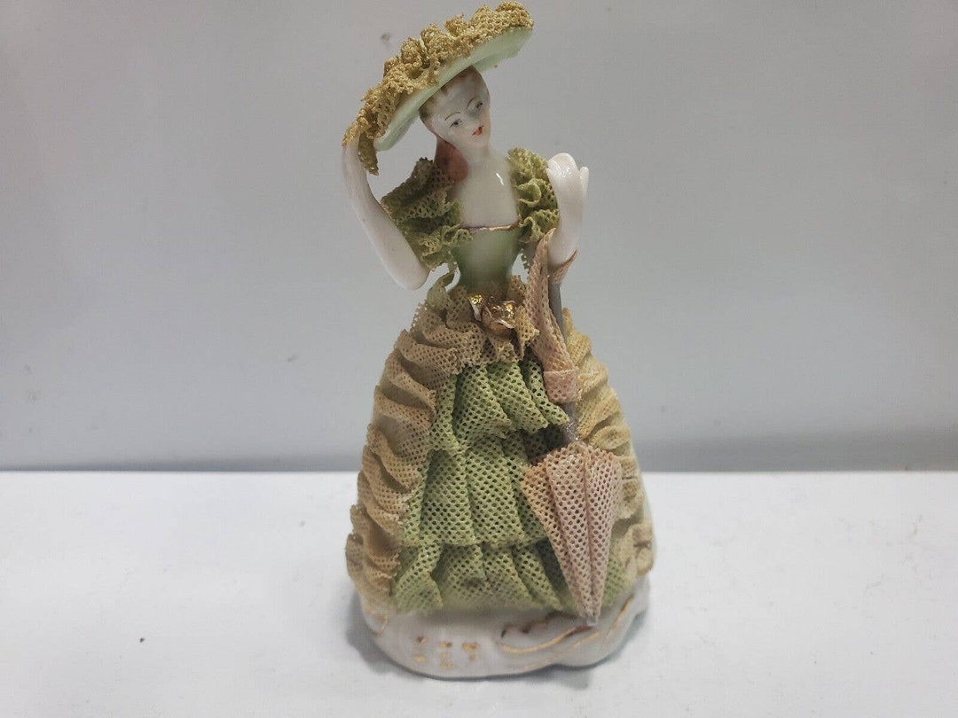 Vintage Porcelain Lady Figurine - Starched Lace 5458/44 - Etsy