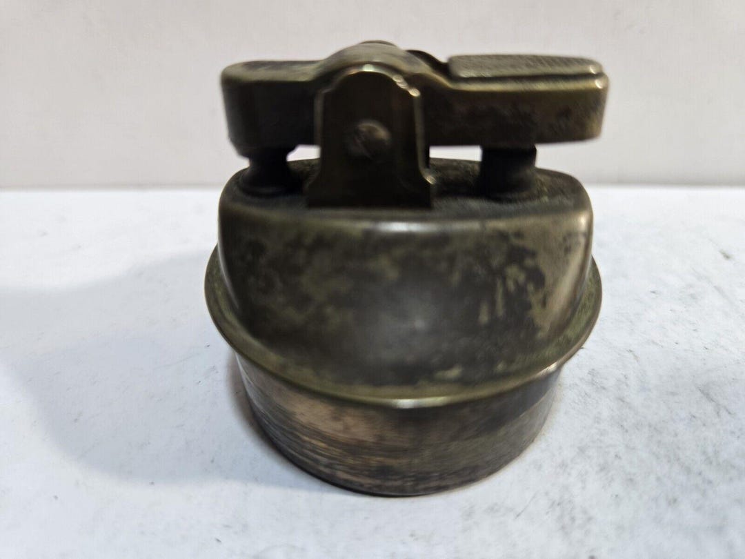 Vintage Working Brass Table Lighter INSERT Fits 1 1/2 Round Base 7452/ ...
