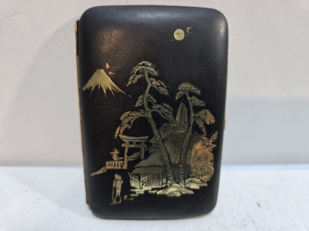 Vintage JAPANESE KOMAI DAMASCENE, Gold Cigarette Case, Signed 7393/2 - Etsy