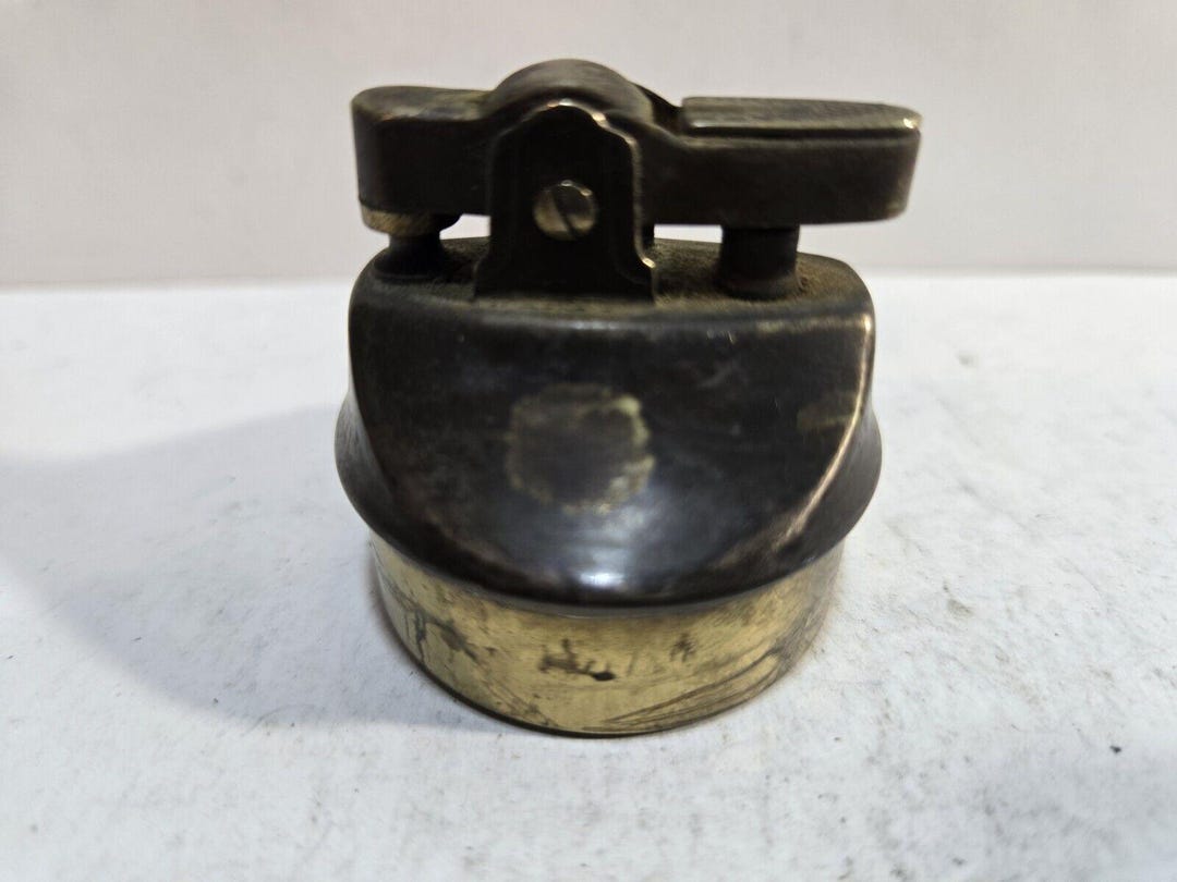 Vintage Working Brass Table Lighter INSERT Fits 1 1/2 Round Base 7448/ ...