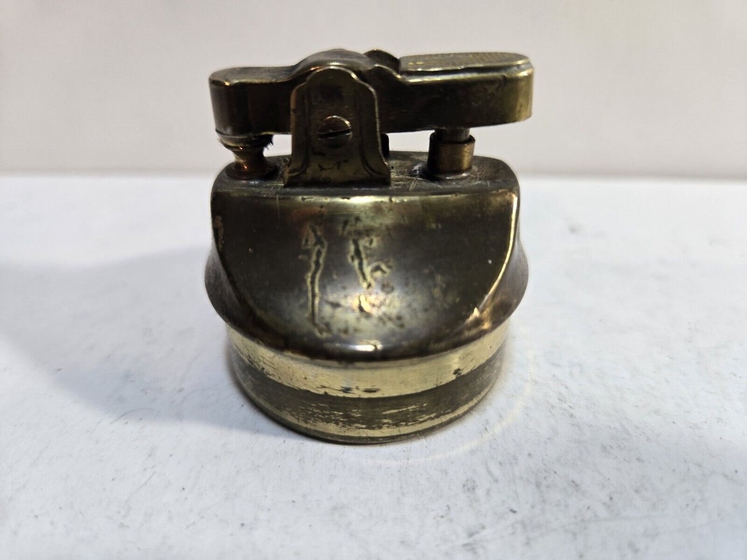 Vintage Working Brass Table Lighter INSERT Fits 1 1/2 Round Base 7096/ ...