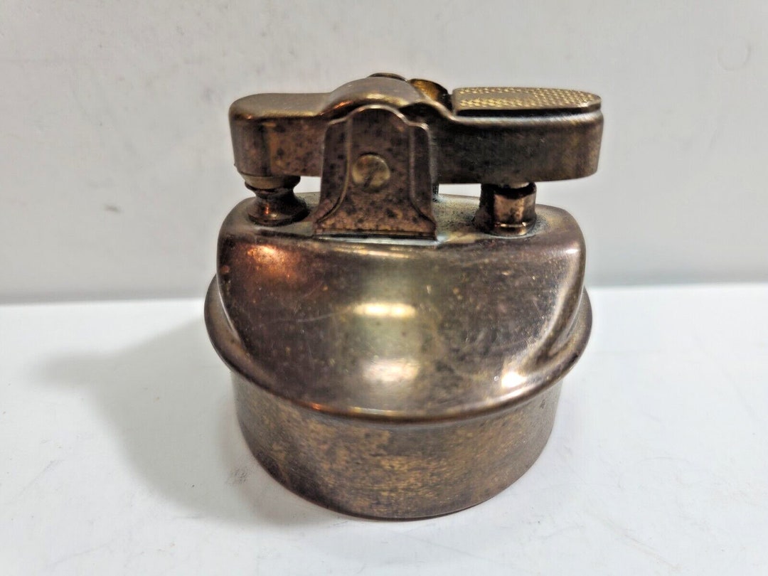 Vintage Working Brass Table Lighter INSERT Fits 1 1/2 Round Base 5979/ ...