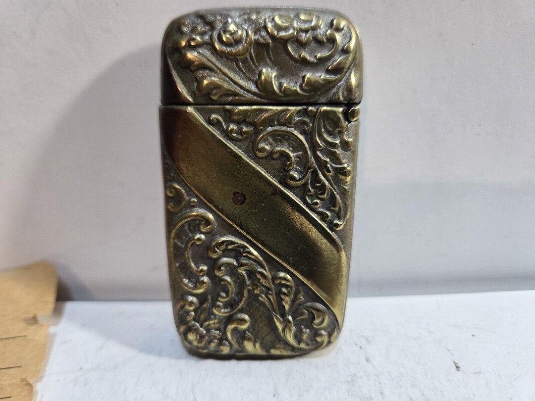 Vintage Ornate Brass Match Safe / CASE / Vesta / Holder 7300/31 - Etsy