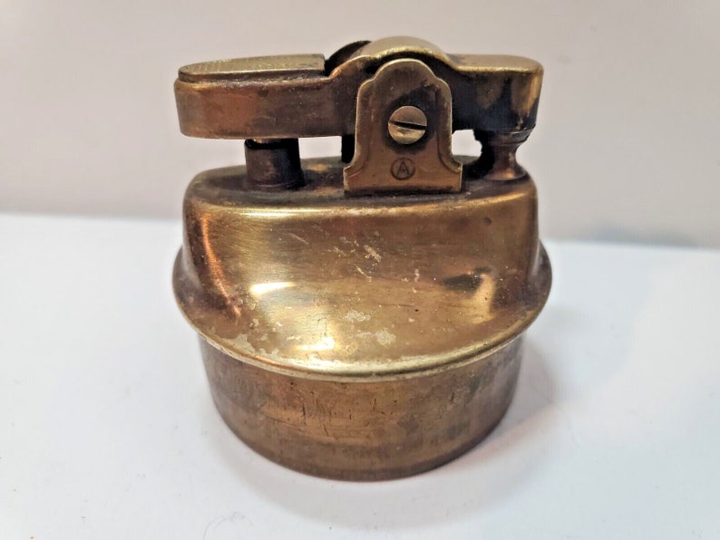 Vintage Working Brass Table Lighter INSERT Fits 1 1/2 Round Base 6129/ ...