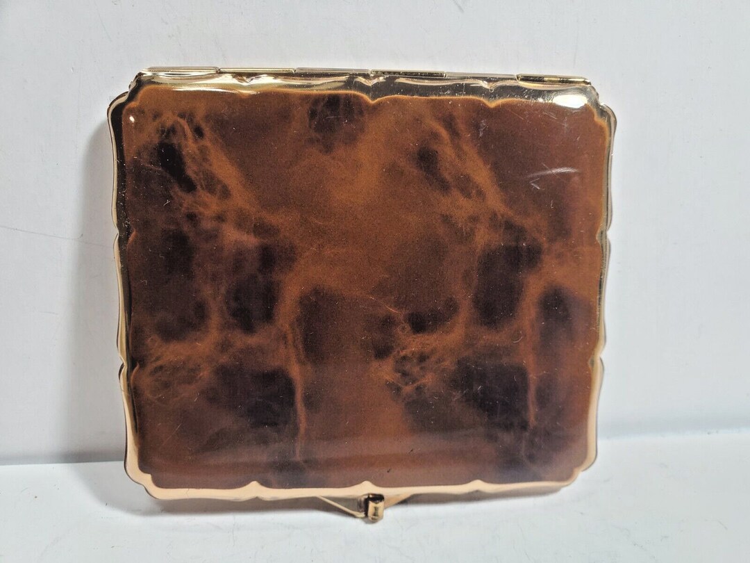 VINTAGE Working Stratton Enamel & Gold Cigarette Case England 5911/20 ...