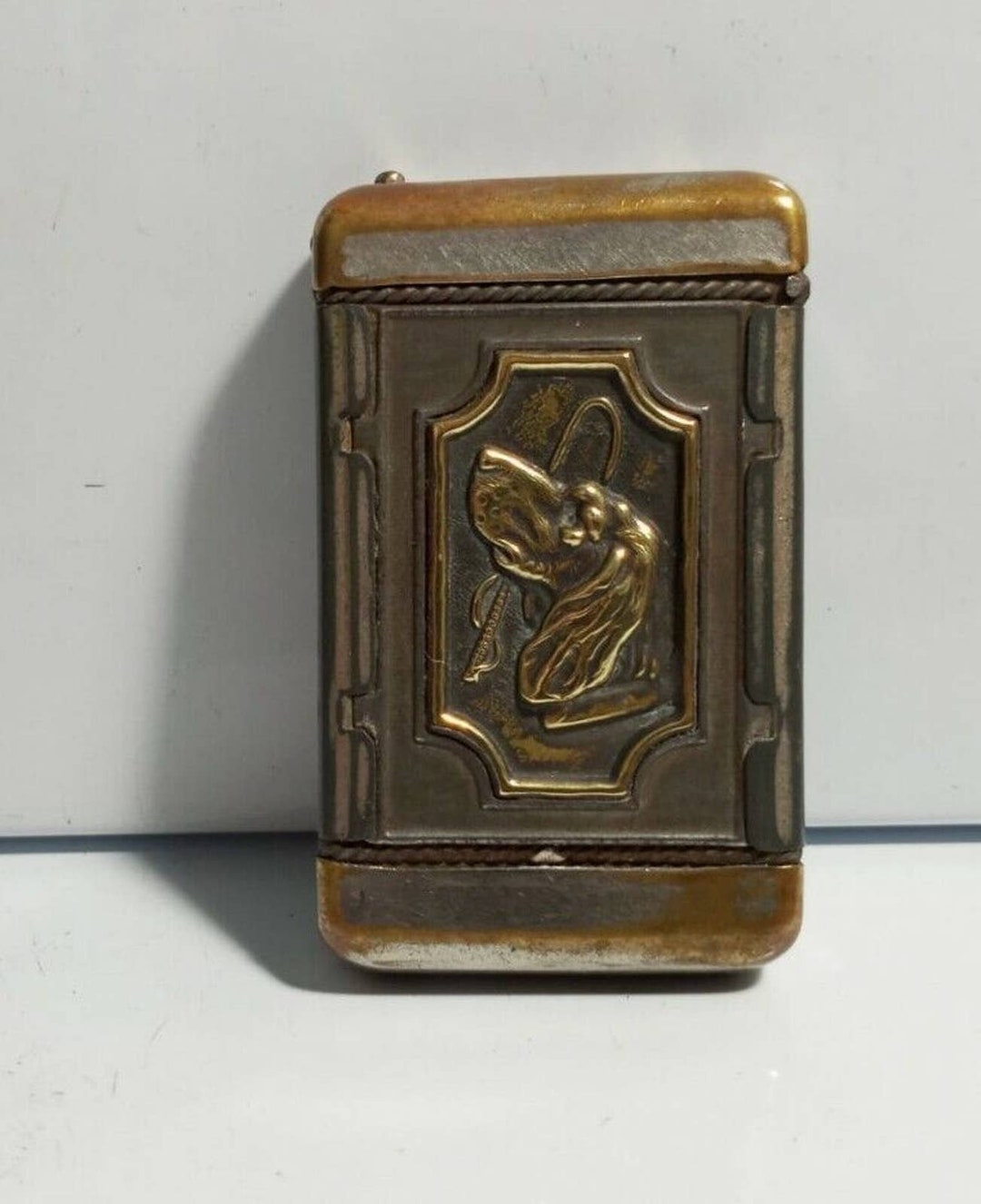 Antique SETTER DOG & CHIEF Vesta Case Match Safe Striker 3655.31 - Etsy