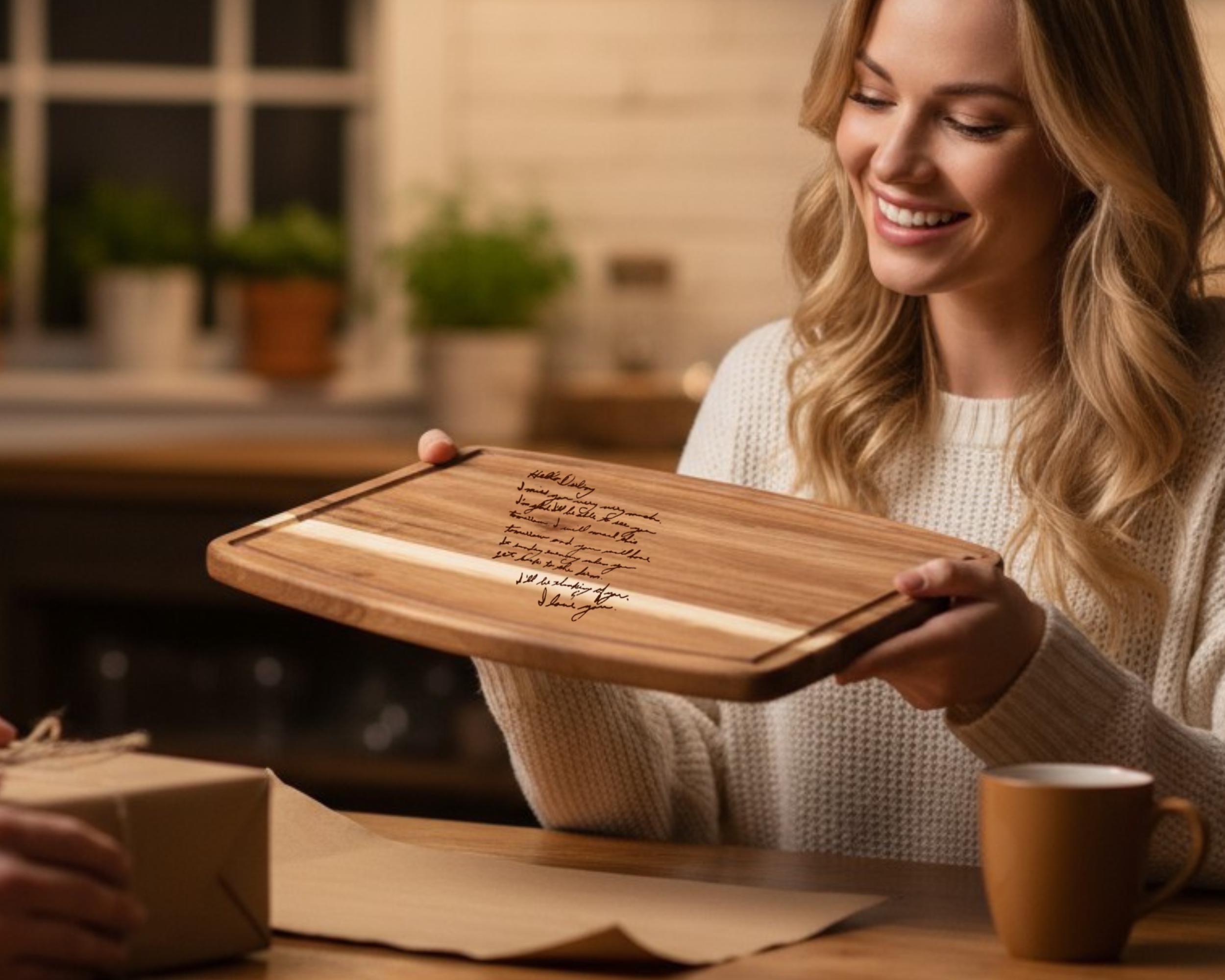 Personalized Handwriting Recipe Cutting Board – Custom Engraved Family ...