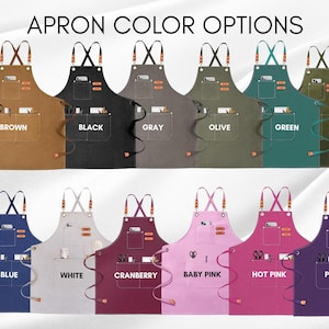 Custom Canvas Apron With Name or Logo | Personalized Durable Apron for ...