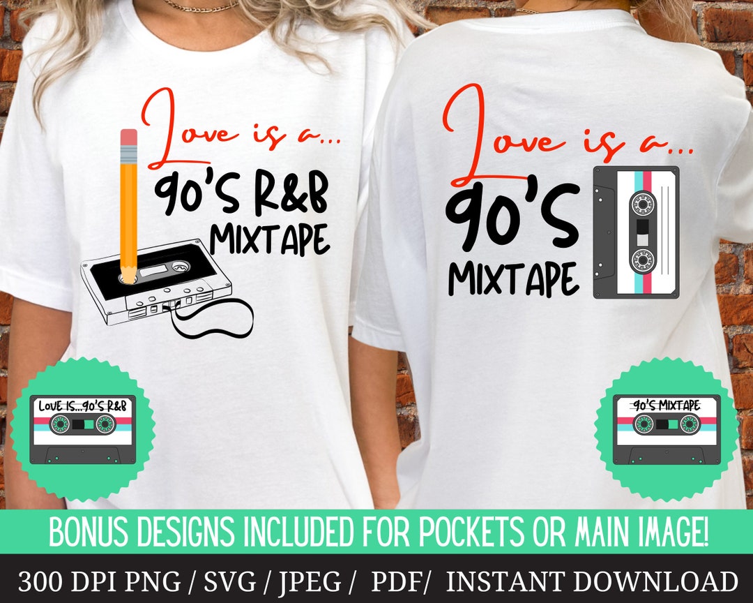 Love is 90's R&B Mixtape Cassette 90's Mixtape Bundle | PNG | JPEG ...