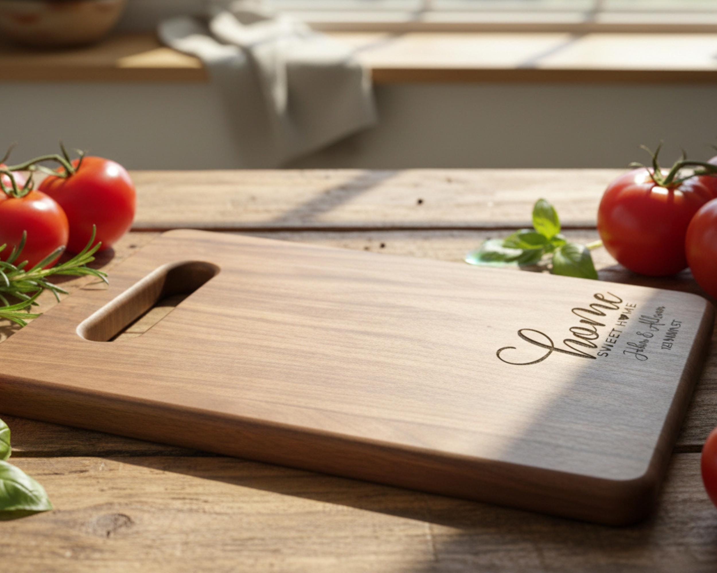 Personalized “home Sweet Home” Cutting Board • Walnut, Bamboo or Acacia ...