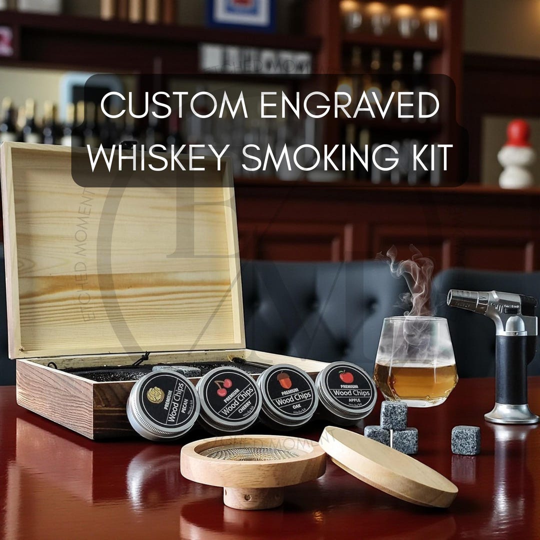 Personalized Whiskey Smoker Set – Elegant Engraved Gift for ...