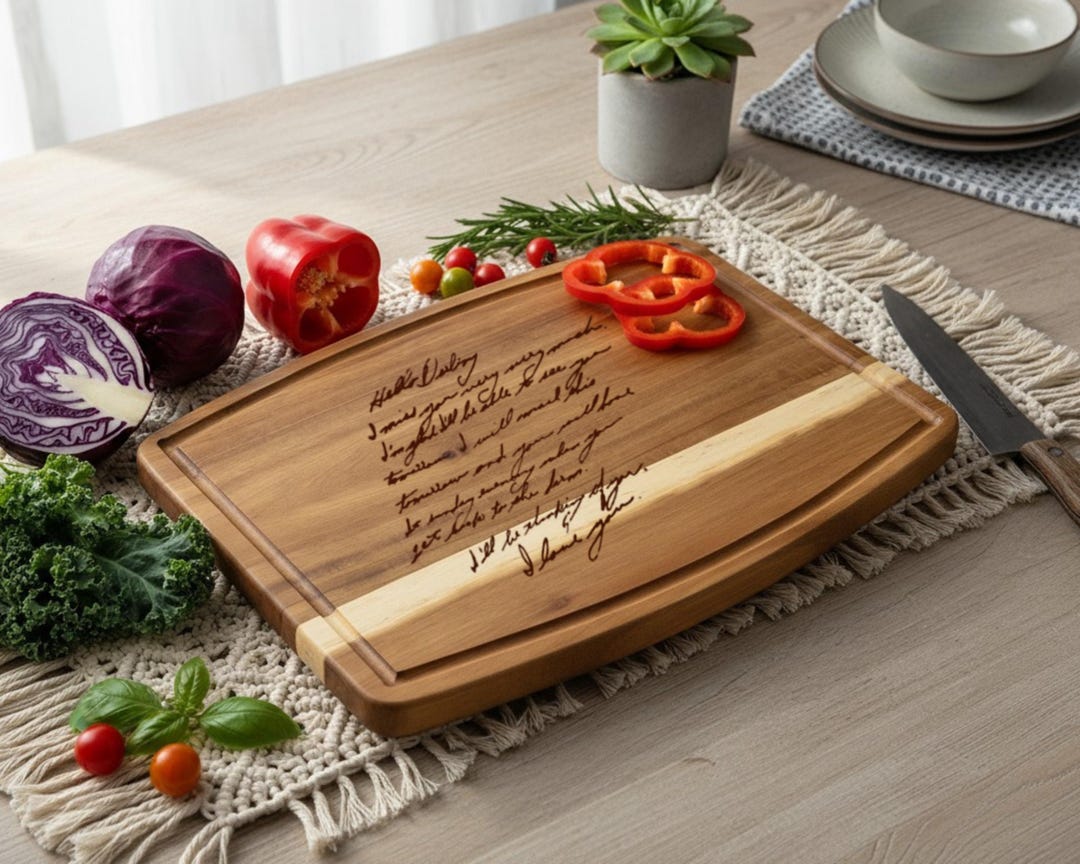 Personalized Handwriting Recipe Cutting Board – Custom Engraved Family ...