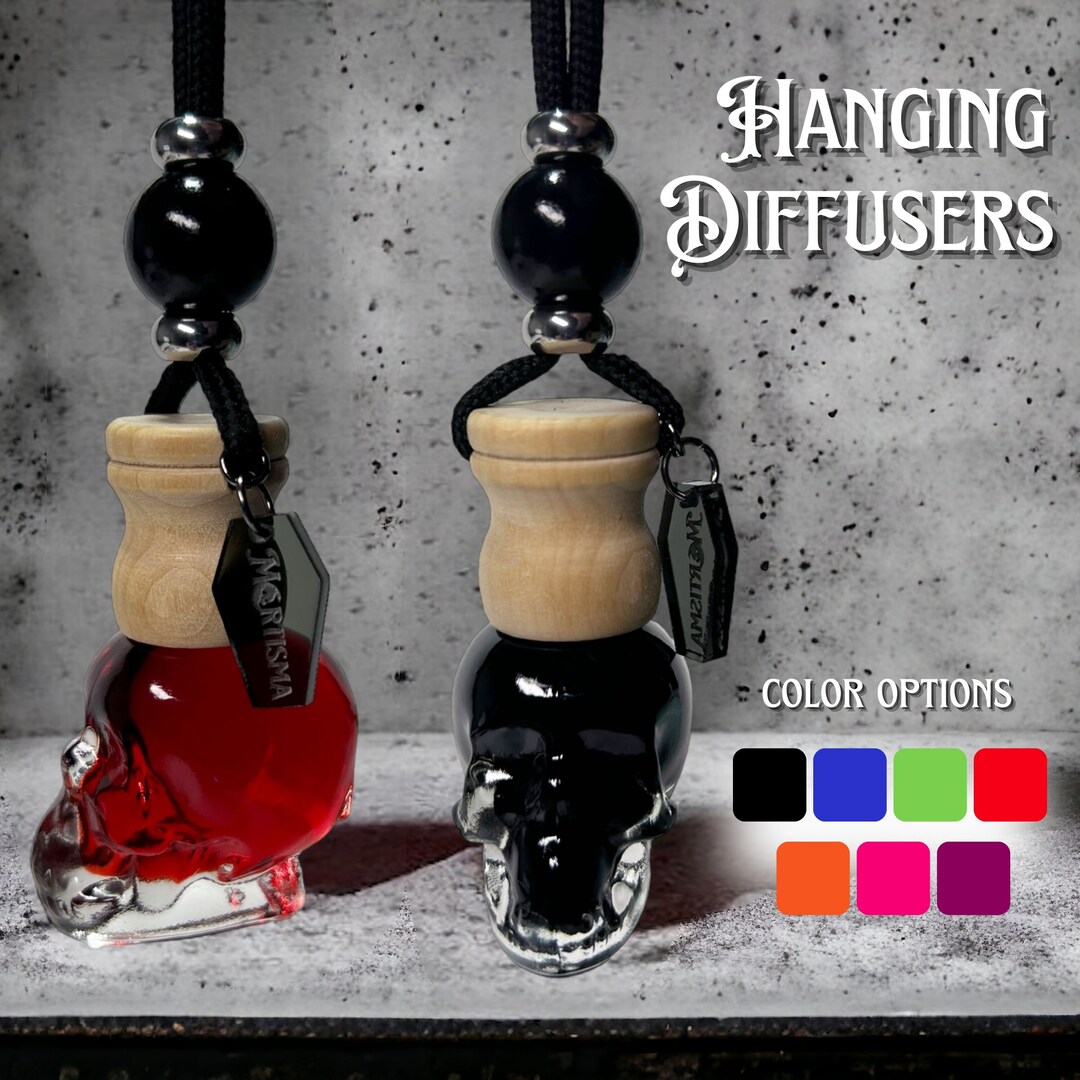 Silver Noir | Skull-shaped Car Scent Diffuser | Car Charm | Oil ...