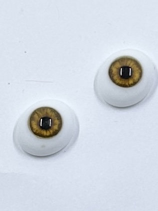 Realistic Hazel Glass Doll Eyes, Oval Flatback - Etsy