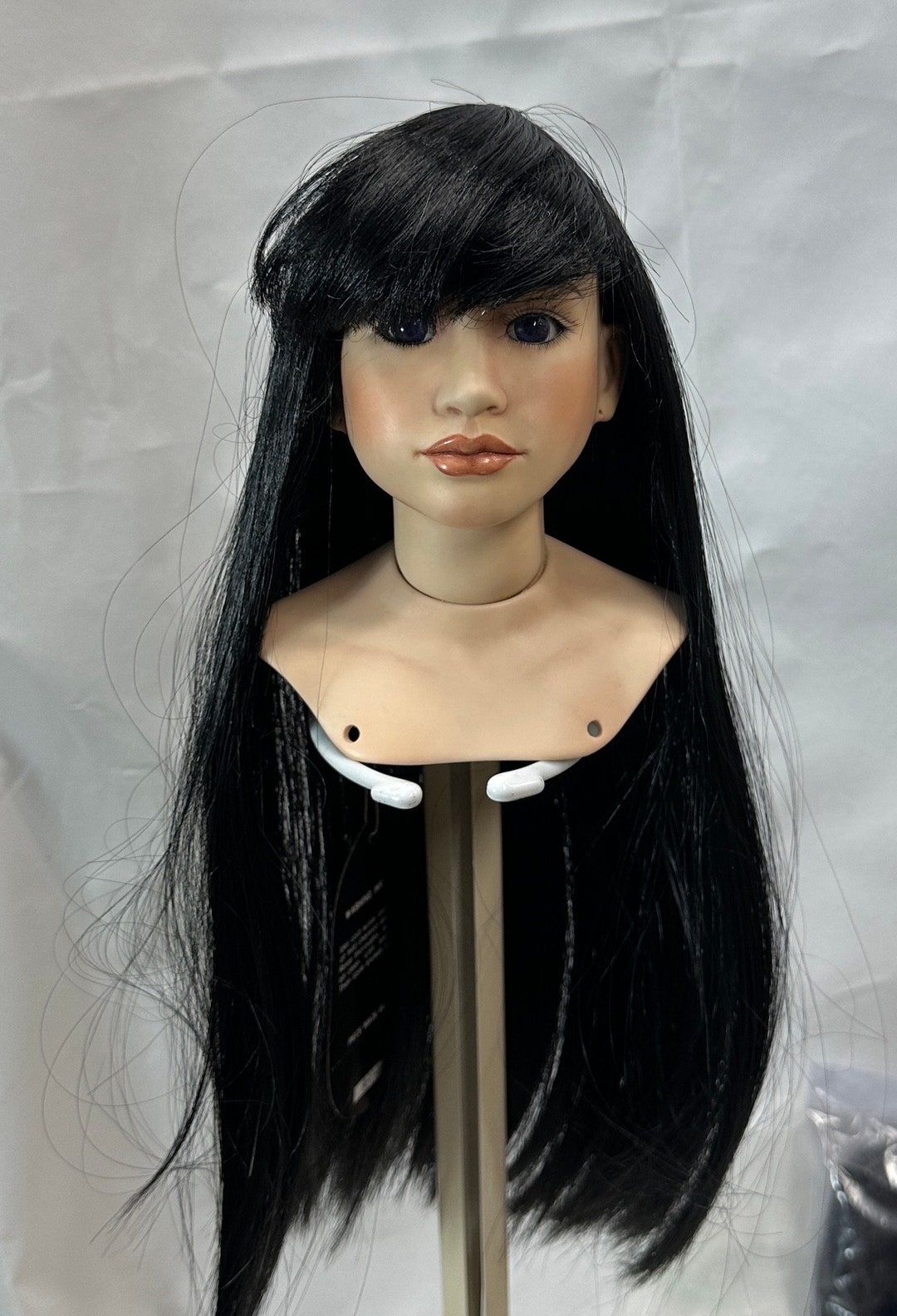 Long Black Hair Monique Doll Wig, “slumber” Style Long Straight Hair ...