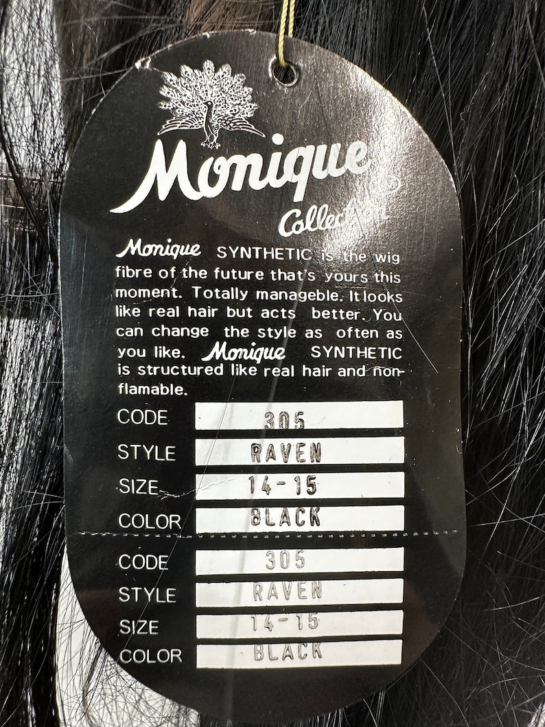 Long Black Hair Monique Doll Wig, "raven" Style - Etsy