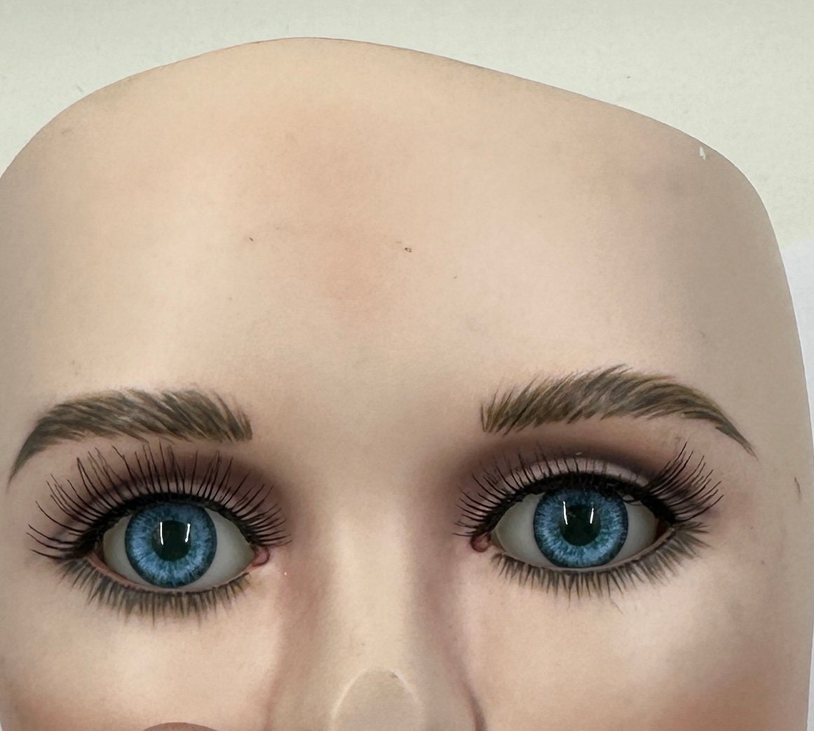 Glastic Realistic Full Round Doll Eyes in Light Blue Doll Eyes - Etsy
