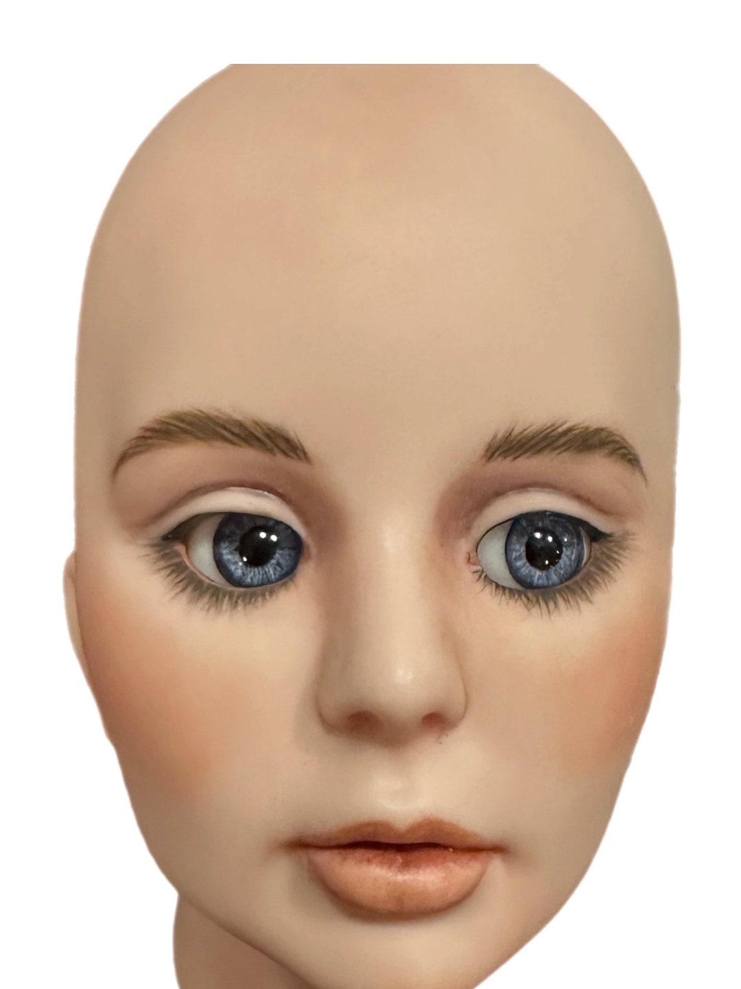 New Hand Crafted Realistic Glass Doll Eyes in Blue Oval Flatbacks - Etsy