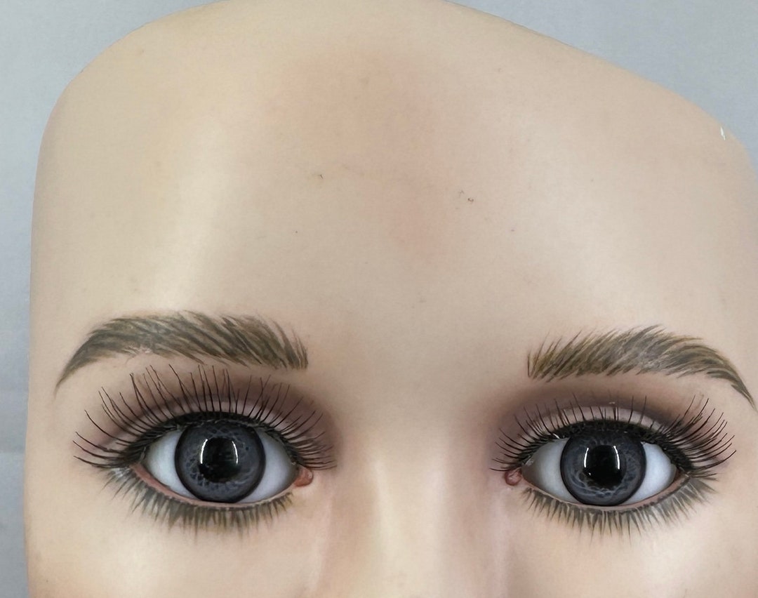 Full Round Paperweight Glass Doll Eyes in Dark Gray by Global Dolls - Etsy