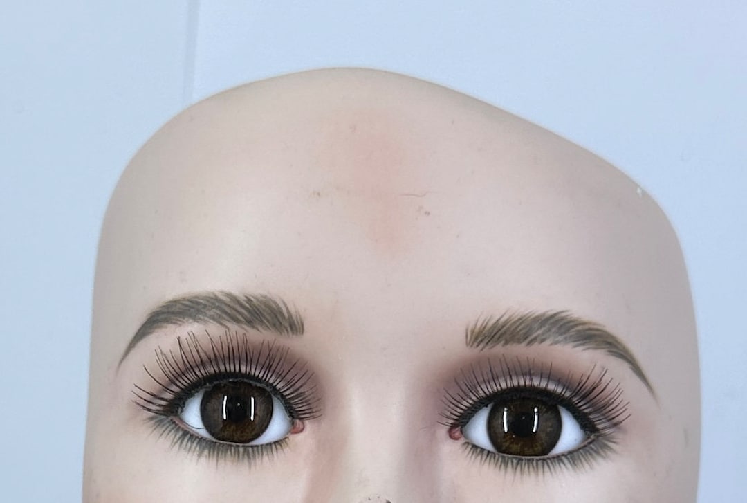 Realistic Glass Doll Eyes in Dark Brown , Oval Flat Backs - Etsy