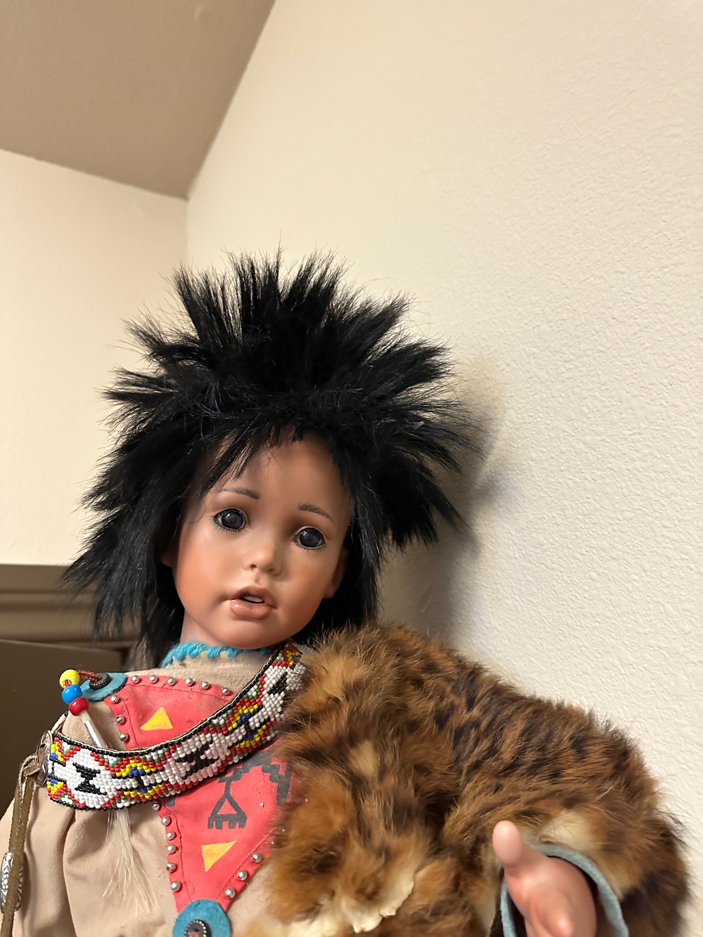 Vintage Black Crazy Senji Doll Wig Hair by Wee 3 Crazy Spikey - Etsy