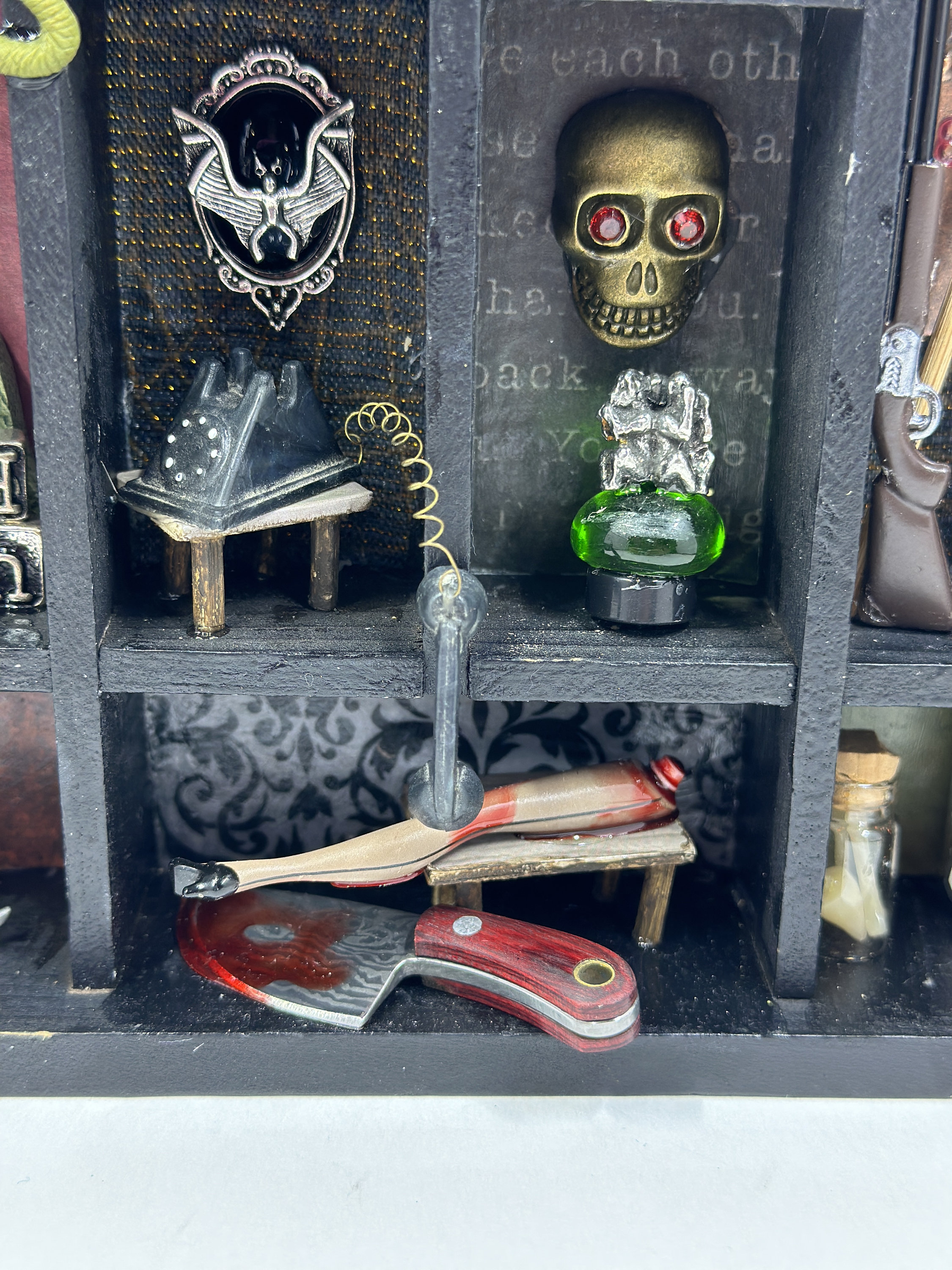 OOAK Scary Halloween Miniature Haunted Doll House Miniature Murder ...