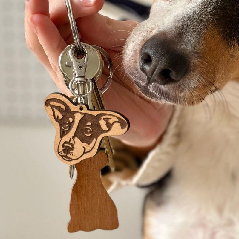 Custom Dog Keychain - Etsy