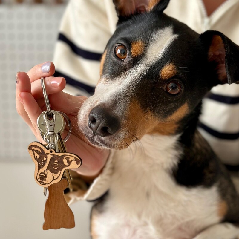 Custom Dog Keychain - Etsy