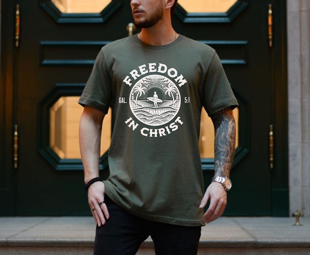 Christian Men's T-shirt, Christian Apparel, Faith-inspired Tee, Bible ...