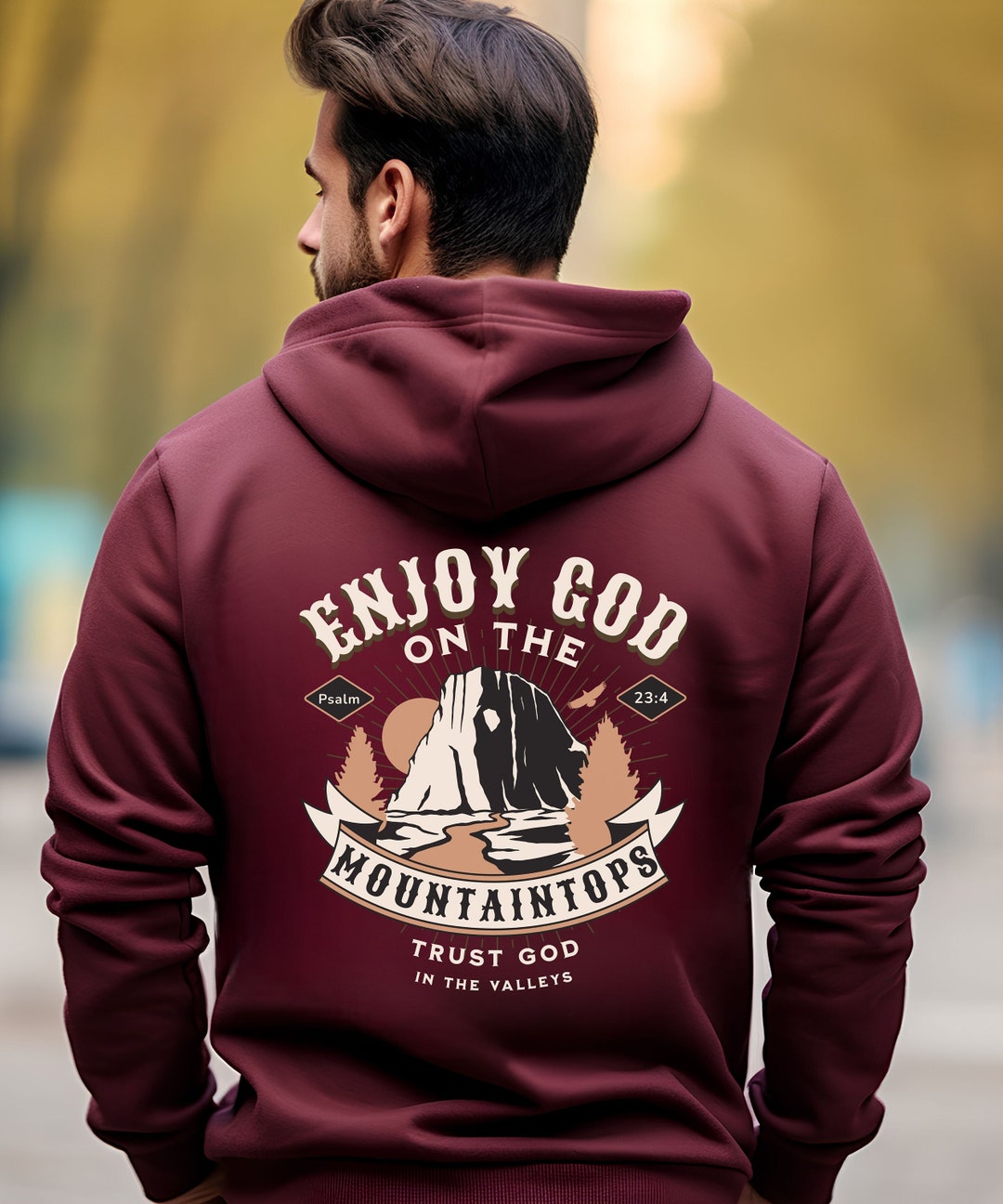 Trust God Christian Hoodie for Men Christian Sweatshirt for Men Gift ...