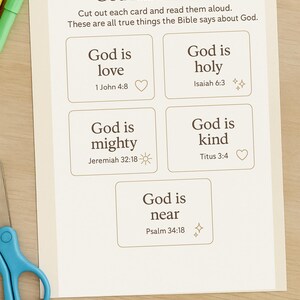 Who is God Christian Kids Bible Activity Workbook PDF | Scripture Based ...