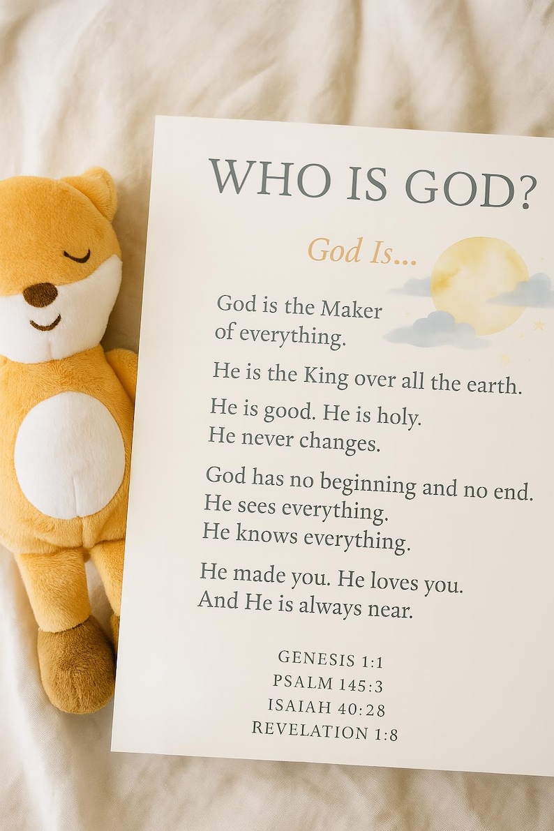 Who is God Christian Kids Bible Activity Workbook PDF | Scripture Based ...