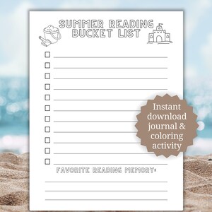 Summer Reading Journal and Bucket List for Kids, Summer Reading Log ...