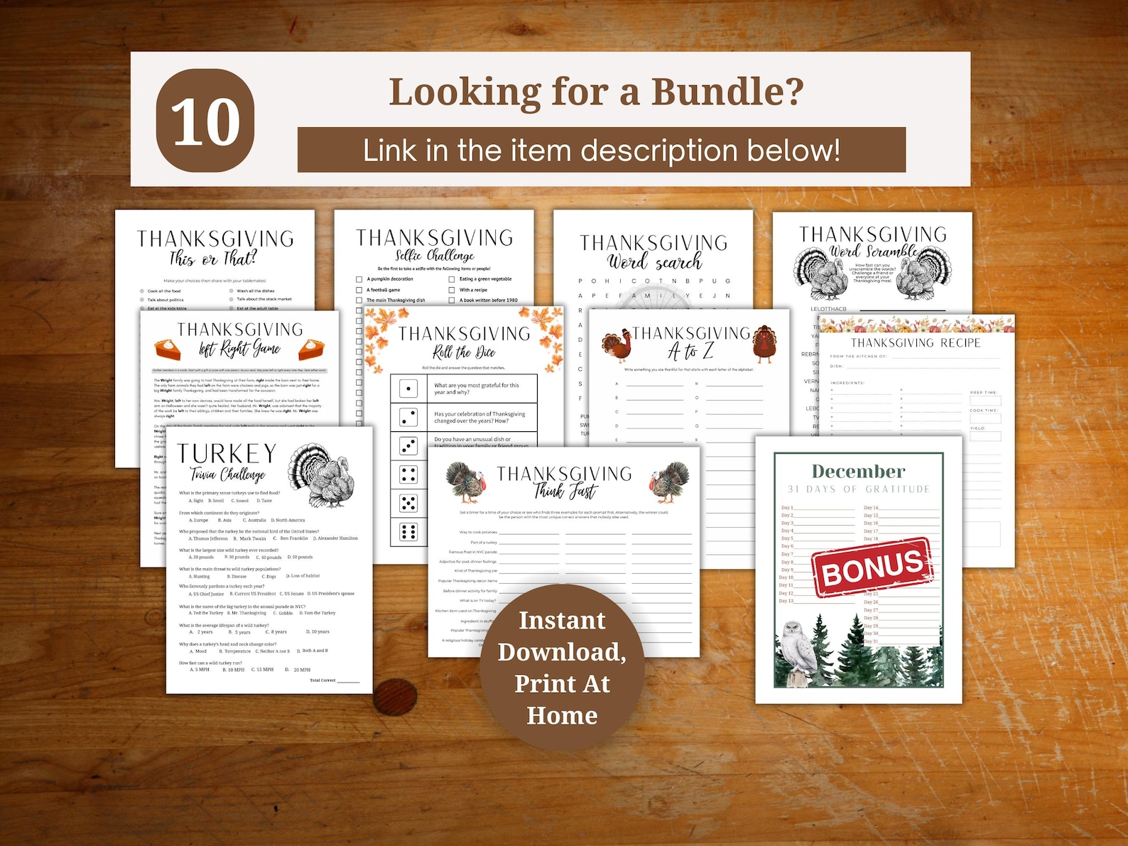 Thanksgiving Selfie Challenge Printable, Selfie Scavenger Hunt ...