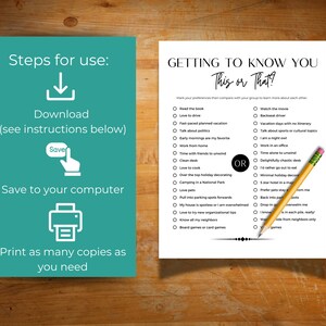 Group Icebreaker Game, This or That Game for New Groups, Get to Know ...