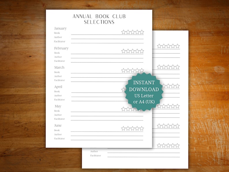 Book Club 2026 Annual Book List, Selections for Book Club, Book Club ...