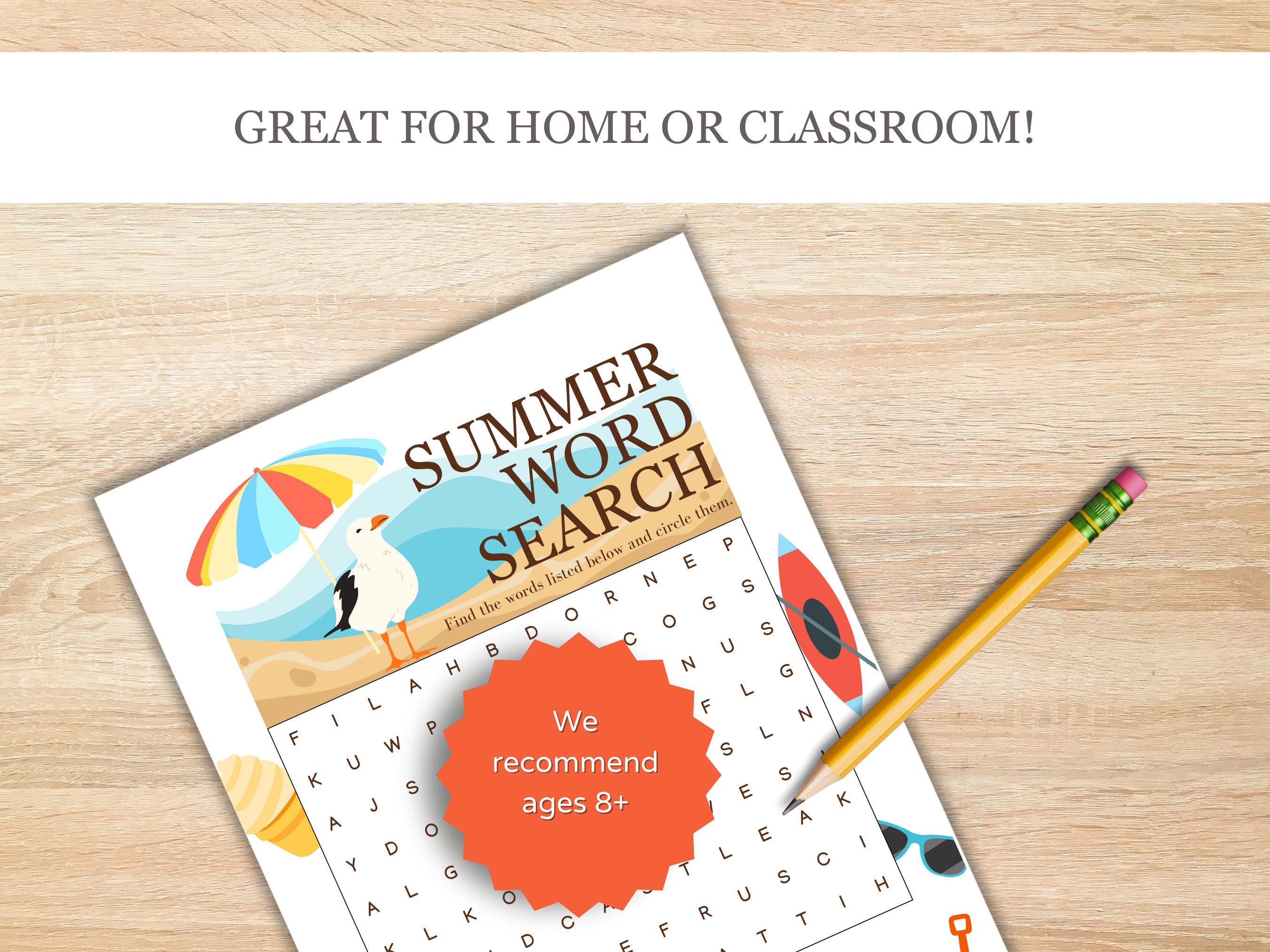 Summer Word Search Summer Activity, Beach Vocabulary Word Game ...