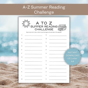 Summer Reading Activity, A to Z Summer Reading Challenge for Kids ...