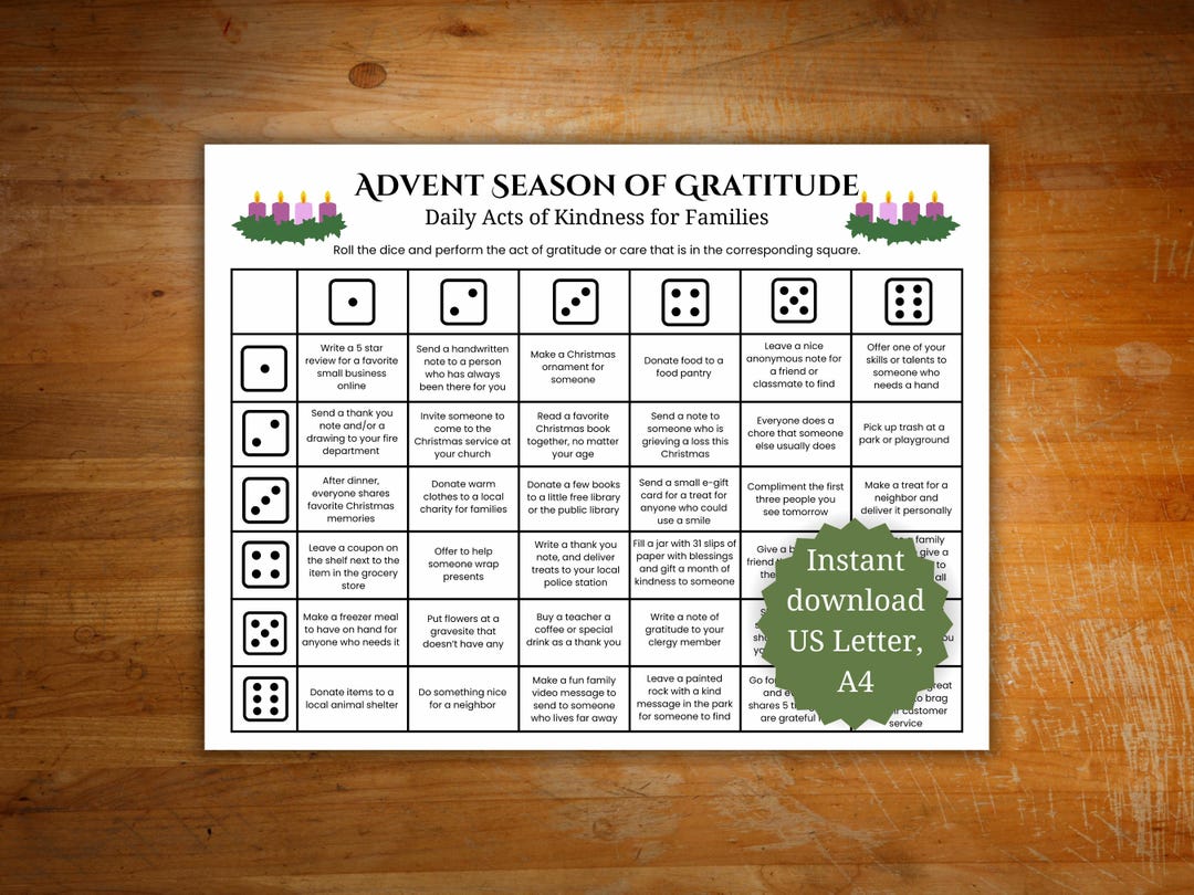 Advent Season Activity for Family, 2024 Advent Activity for Kids, Month ...