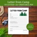Letter From Camp Printable PDF for Kids, Summer Camp Stationery Instant ...