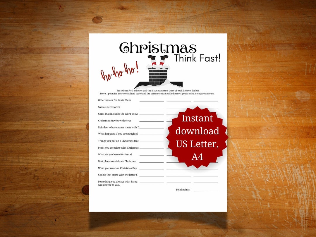 Christmas Party Game, Office Christmas Party Game, Family Christmas ...
