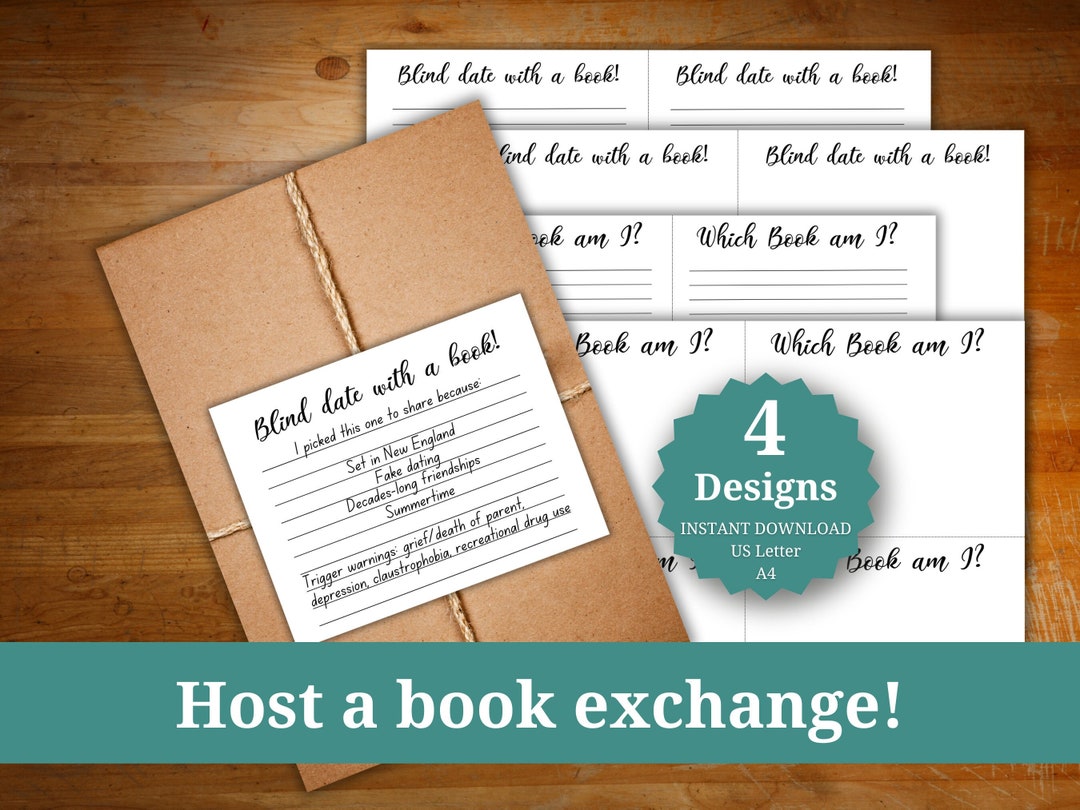 Book Exchange Activity, Blind Date With a Book Game for Book Clubs ...